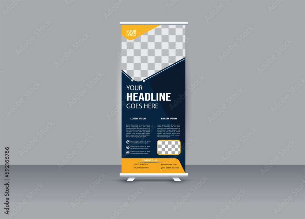 Vecteur Stock Corporate rollup banner, pull up, business flyer, display ...