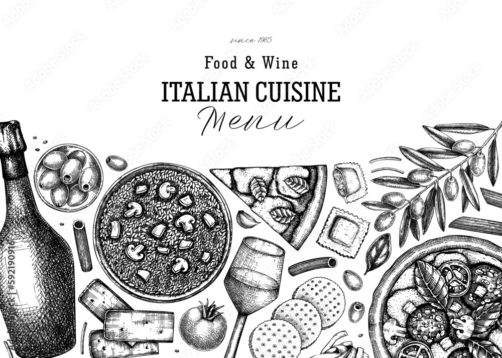 Italian Menu Design Background