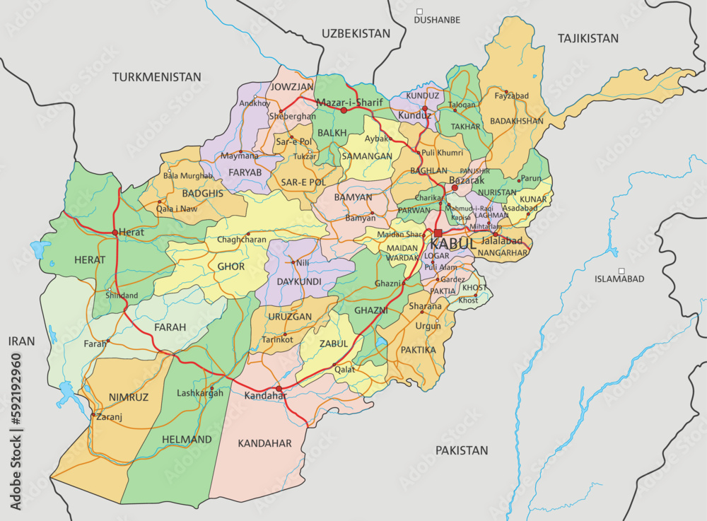 afghanistan geography map