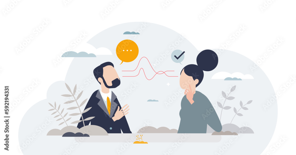 Active listening and speech hearing communication skills tiny person ...