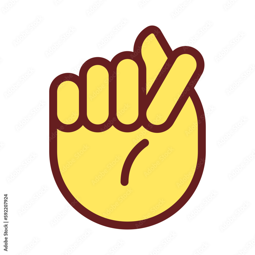 Fig sign pixel perfect RGB color icon. Offensive hand gesture. Obscene ...