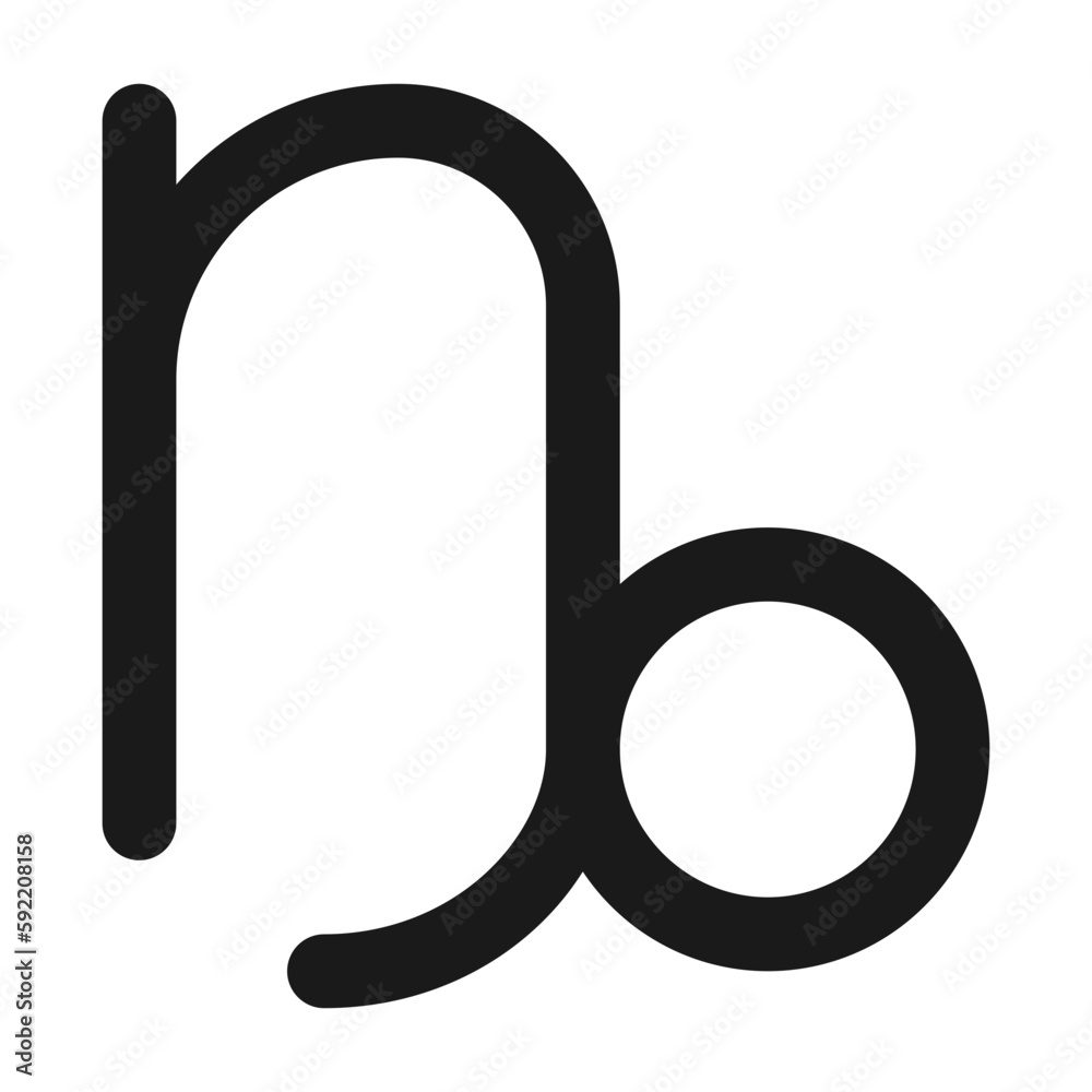 Capricorn pixel perfect minimalistic linear icon. Sign of zodiac ...