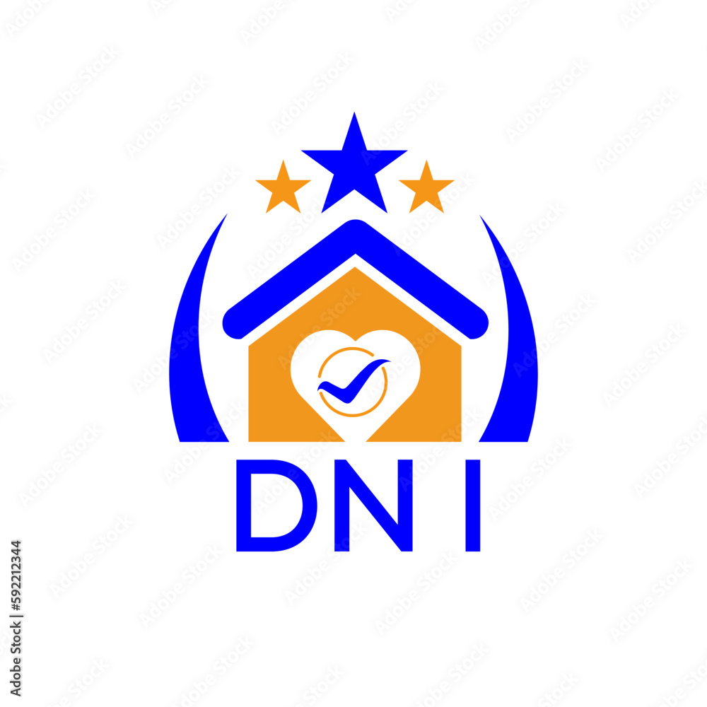 Vecteur Stock DNI House logo. KJG Letter logo and icon. Blue vector ...