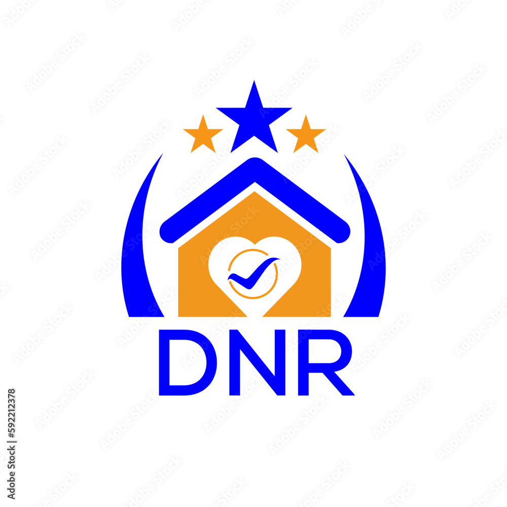 DNR House logo. KJG Letter logo and icon. Blue vector image on white ...