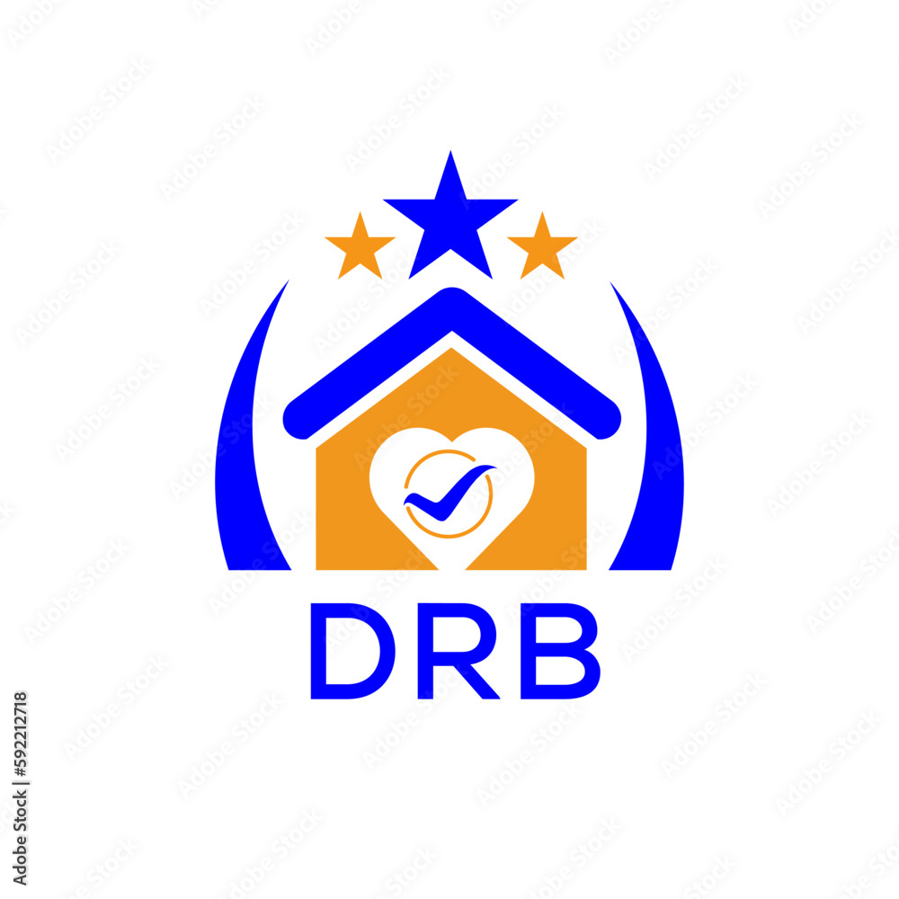 DRB House logo. KJG Letter logo and icon. Blue vector image on white ...