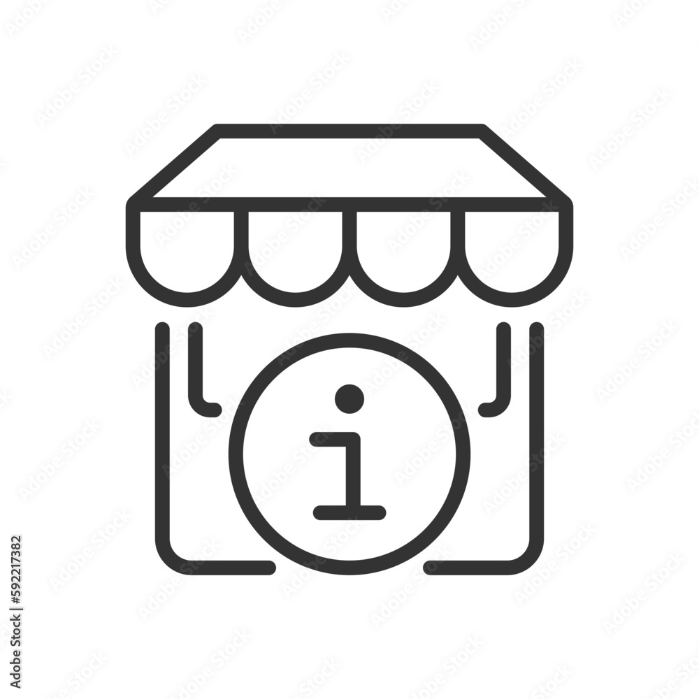 Contact Information Pixel Perfect Linear Icon Store Name And Address 