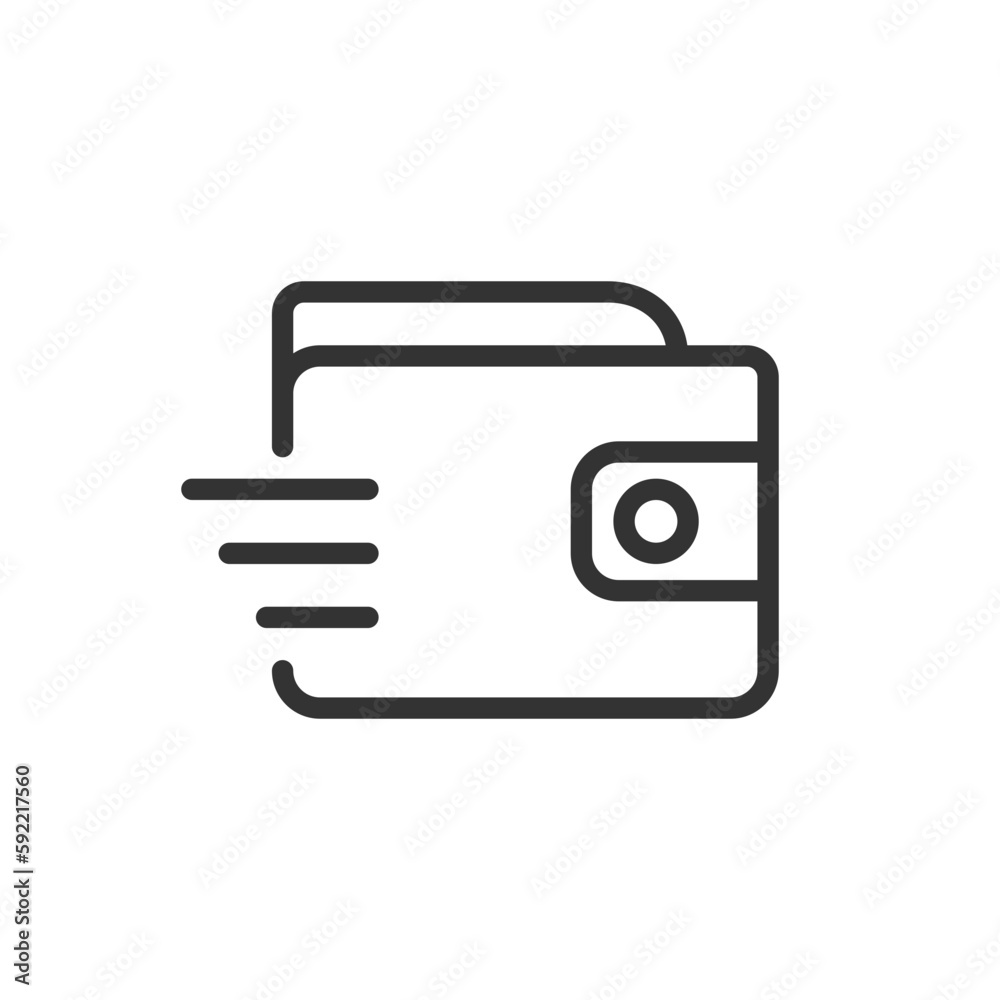 Quick payment pixel perfect linear icon. Electronic money transmission ...