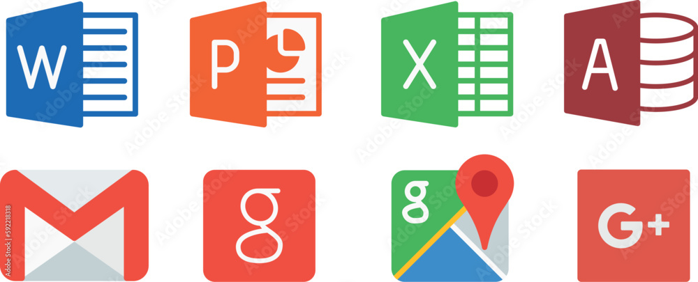 logos of famous brands, icons with company logos, text writers and ...