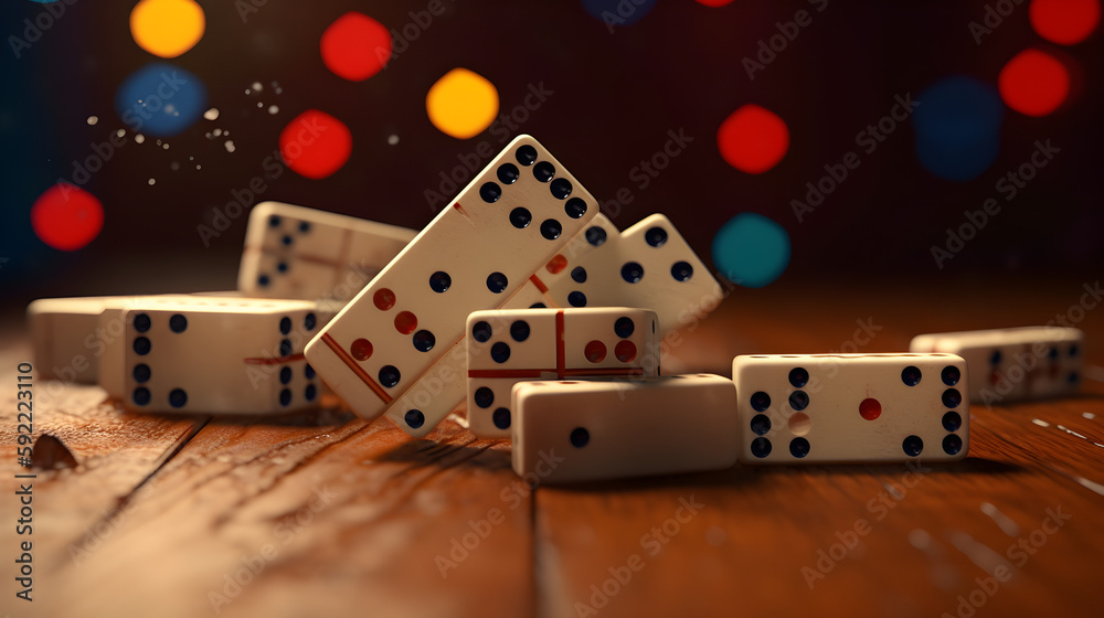 Falling dominos is a chain reaction game where strategically placed ...