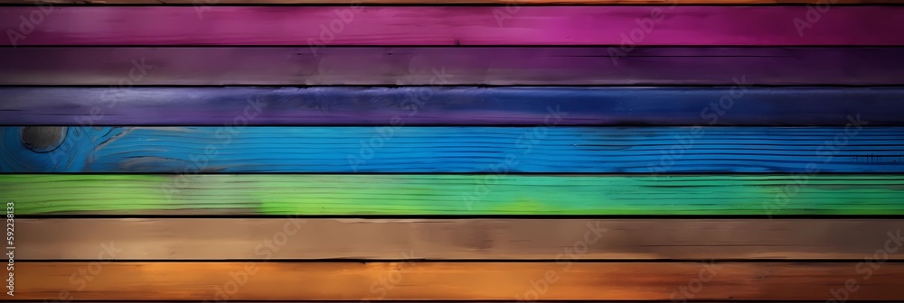 Rainbow wooden planks background. Colorful wooden texture. Rainbow wood ...