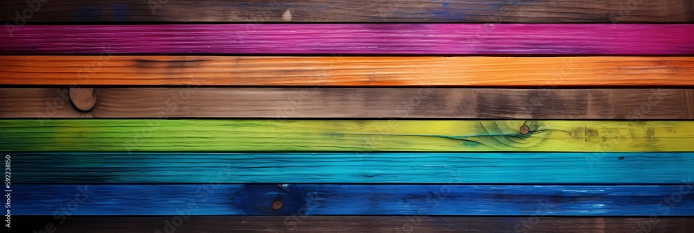 Rainbow wooden planks background. Colorful wooden texture. Rainbow wood ...