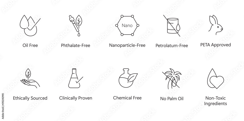 Oil free, phthalate free, nanoparticle free, petroleum free, peta ...