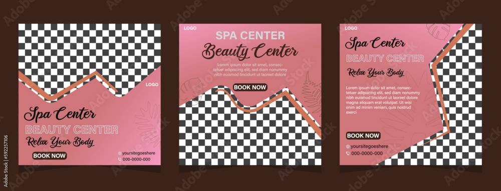 Beauty Center and Spa Social media post Banner Square Flyer Template ...