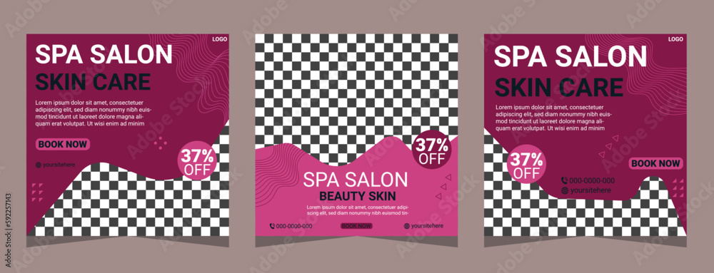 Beauty Center and Spa Social media post Banner Square Flyer Template ...