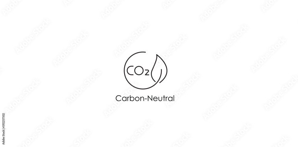 Carbon Neutral Icon - A Sustainable and Eco-Friendly Vector ...