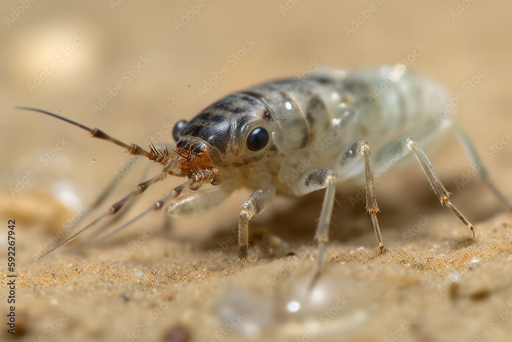 Micro Nature and Landscape Sand Fleas, tiny size, hopping motion, long ...