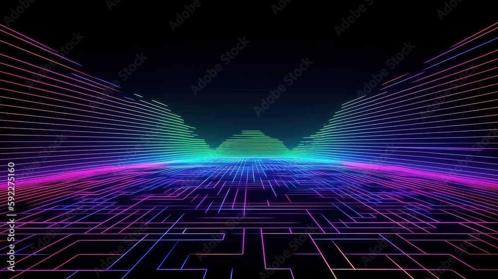 VHS scanlines glitch abstract effect background. Analog 80s and 90s ...