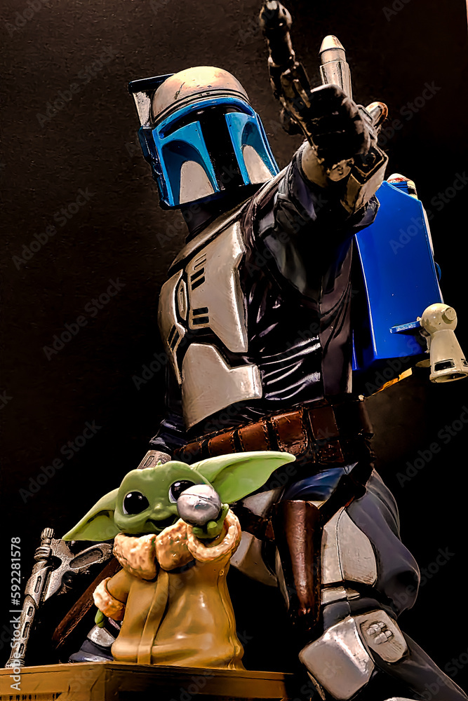 Osaka,Japan - Apr 13 2023 : The Child, Grogu or baby Yoda, with JANGO ...