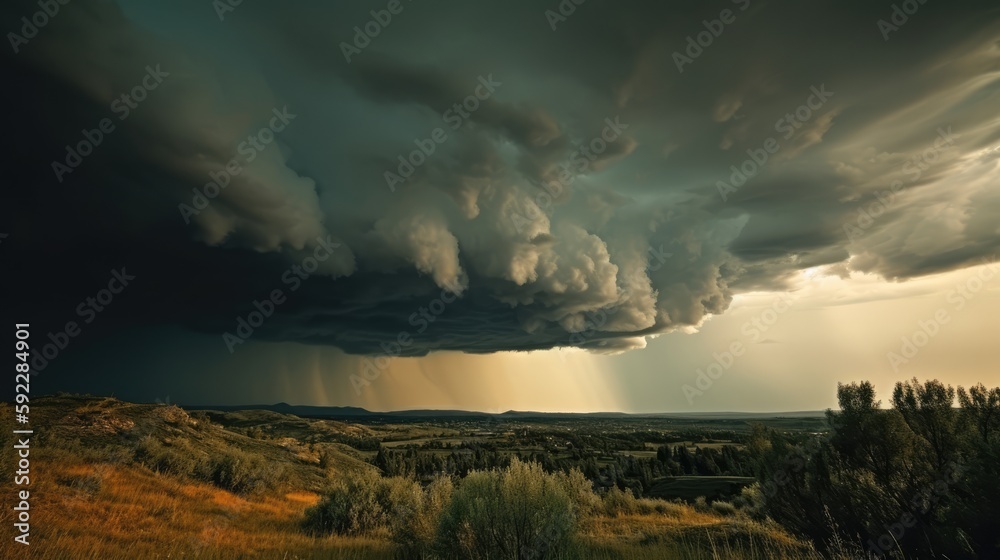 Dramatic Sky Display: Epic Storm with Lightning and Dark Clouds ...
