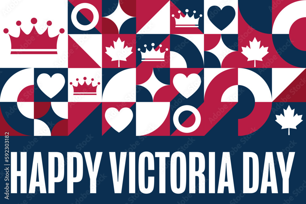 Happy Victoria Day. Holiday concept. Template for background, banner, card, poster with text ...