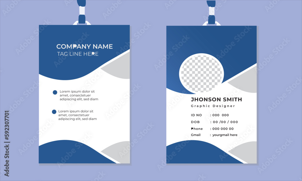 Professional corporate id card template, Modern and creative company ...