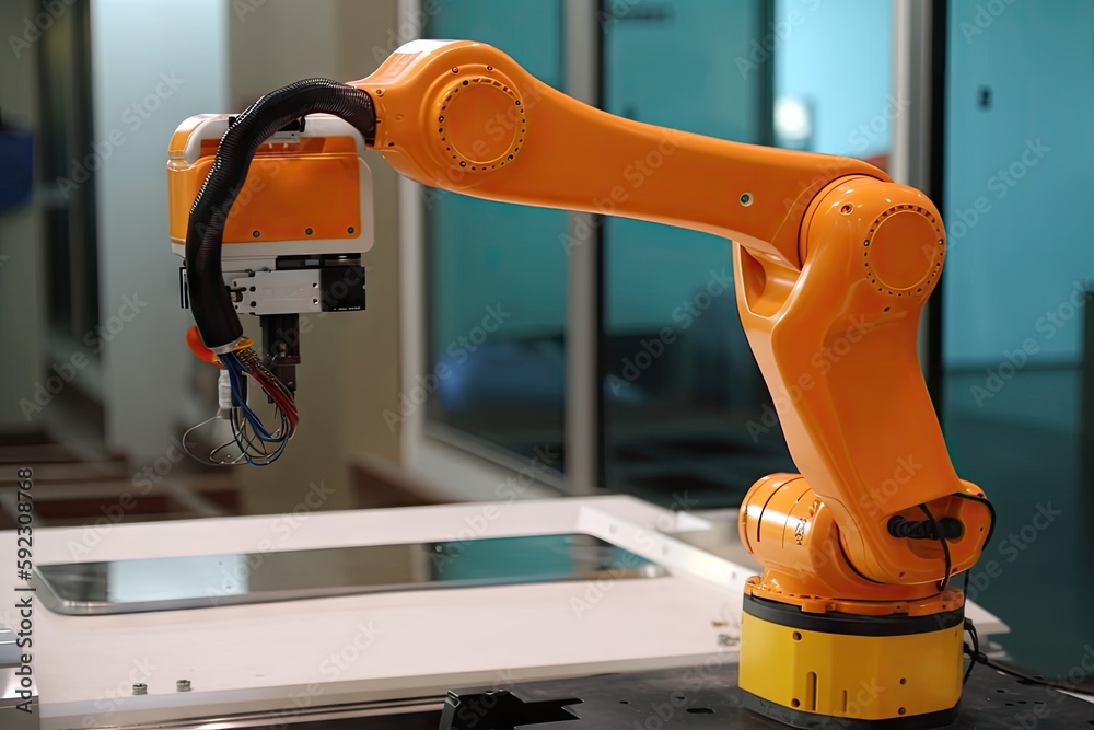 robotic arm with built-in safety features, preventing potential ...