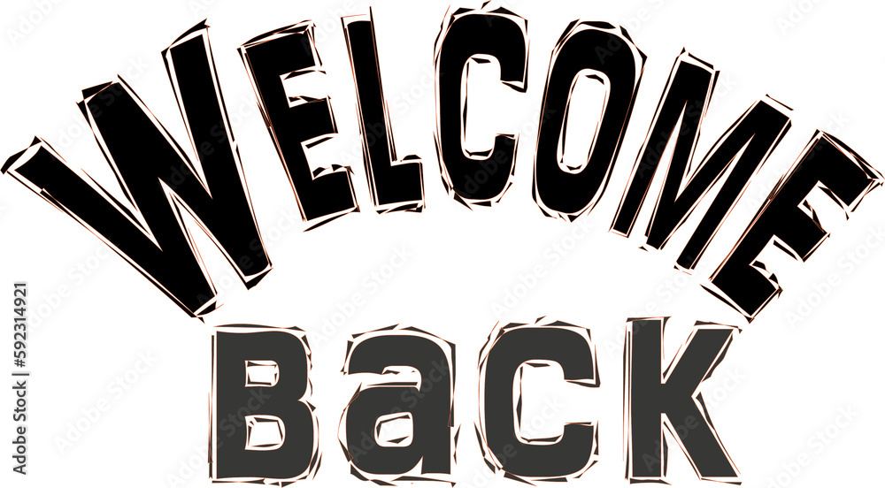Professionally illustrated welcome back icon on transparent background ...