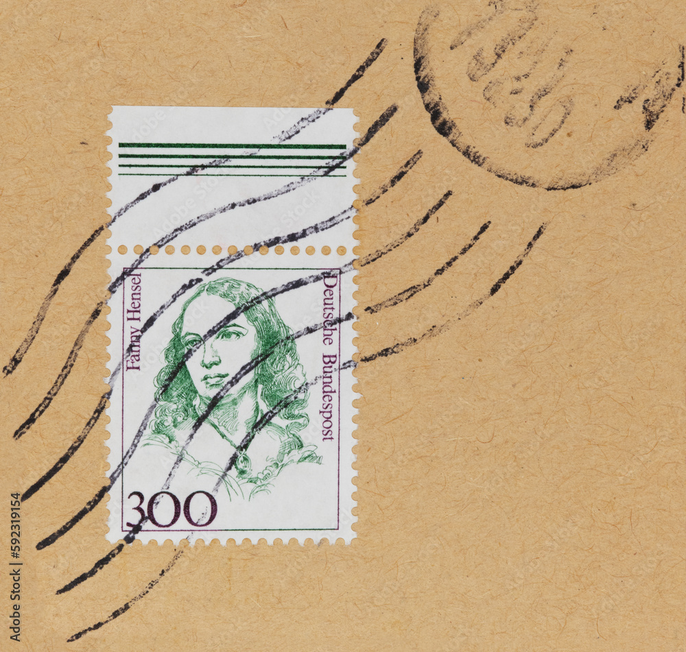 briefmarke stamp vintage retro ald old gestempelt frankiert cancel ...