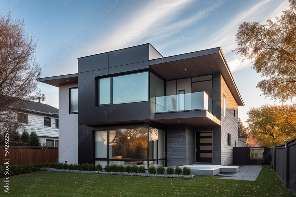 Luxurious Modern Dream Home Showcasing Sleek Minimalist Architecture ...