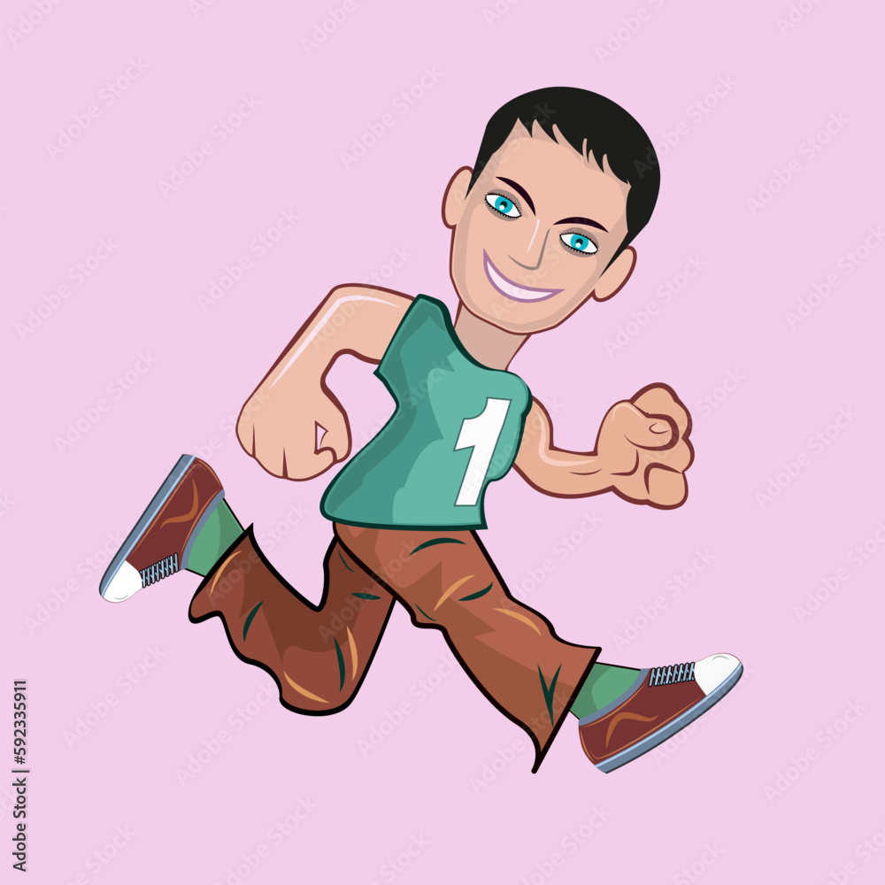 Laufender oder sitzender Man, Jungen, Student, Schuler, Vektor Grafik ...