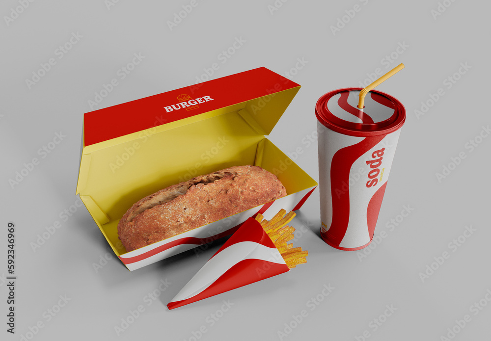 Set of Food Packaging Mockup Stock Template | Adobe Stock