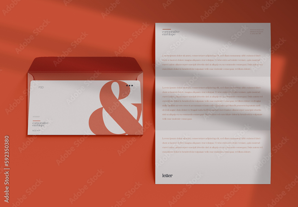 Envelope and Letter Mockup Stock Template | Adobe Stock