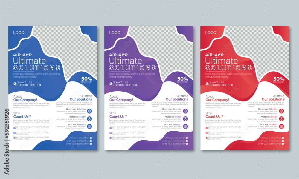 Poster Flyer Vector illustration Modern Flyer Simple and creative ...