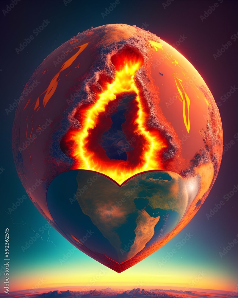 the center of the earth is bursting with love, unfortunately that love ...