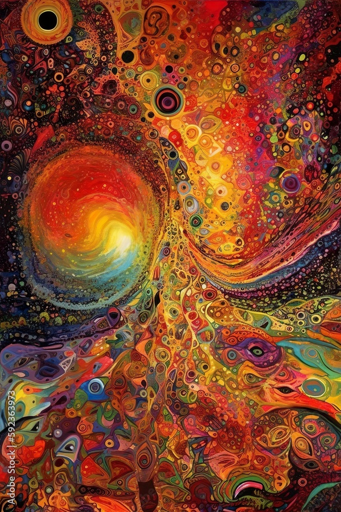 "Microcosmic Chaos" An abstract representation of chaos on a ...