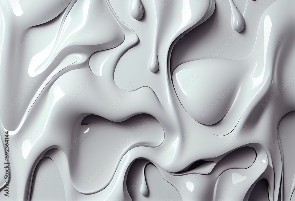 Liquid white wavy plastic texture. Wrinkle silicone sheet. Wrinkle ...