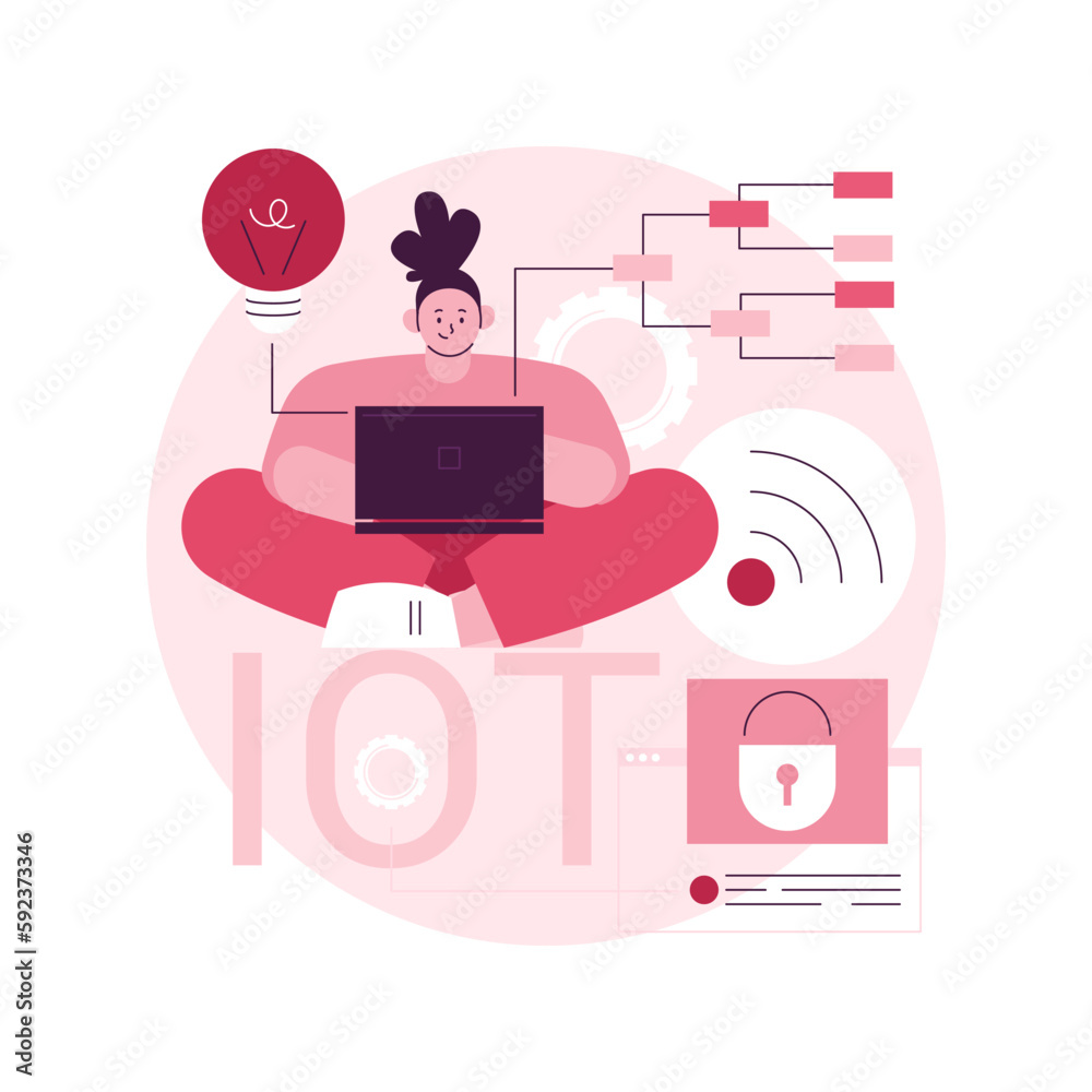 IoT development abstract concept vector illustration. Internet of ...