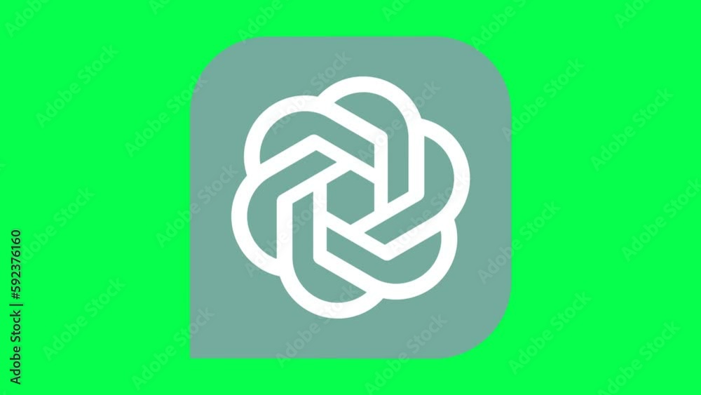 Stockvideon New modern spinning Chat GPT icon rotation 4K animation ...