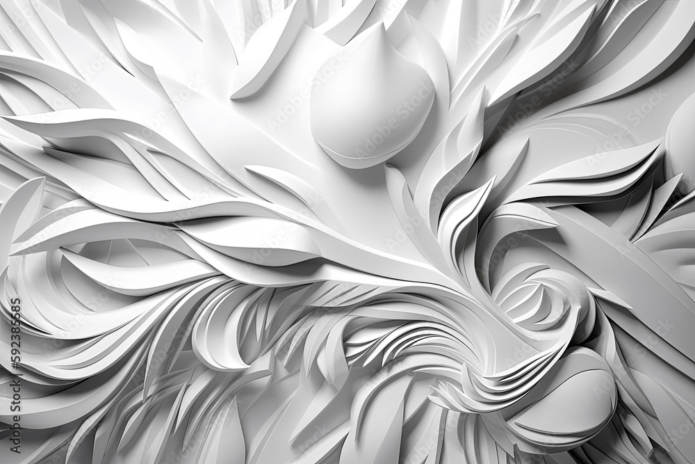 Generative AI illustration of Abstract white and colors background with ...