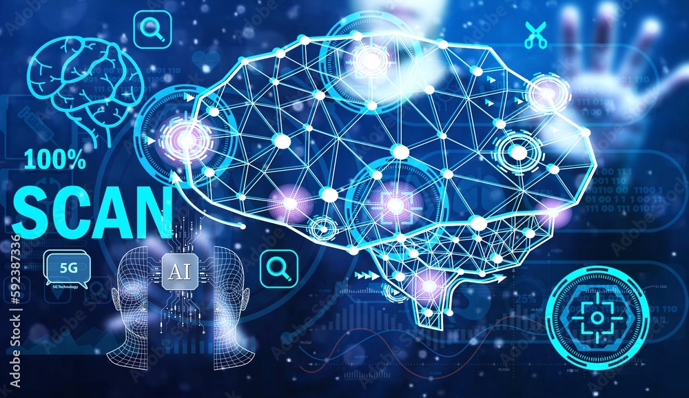 Robotic and innovative medical technology diagnose and examine patient ...