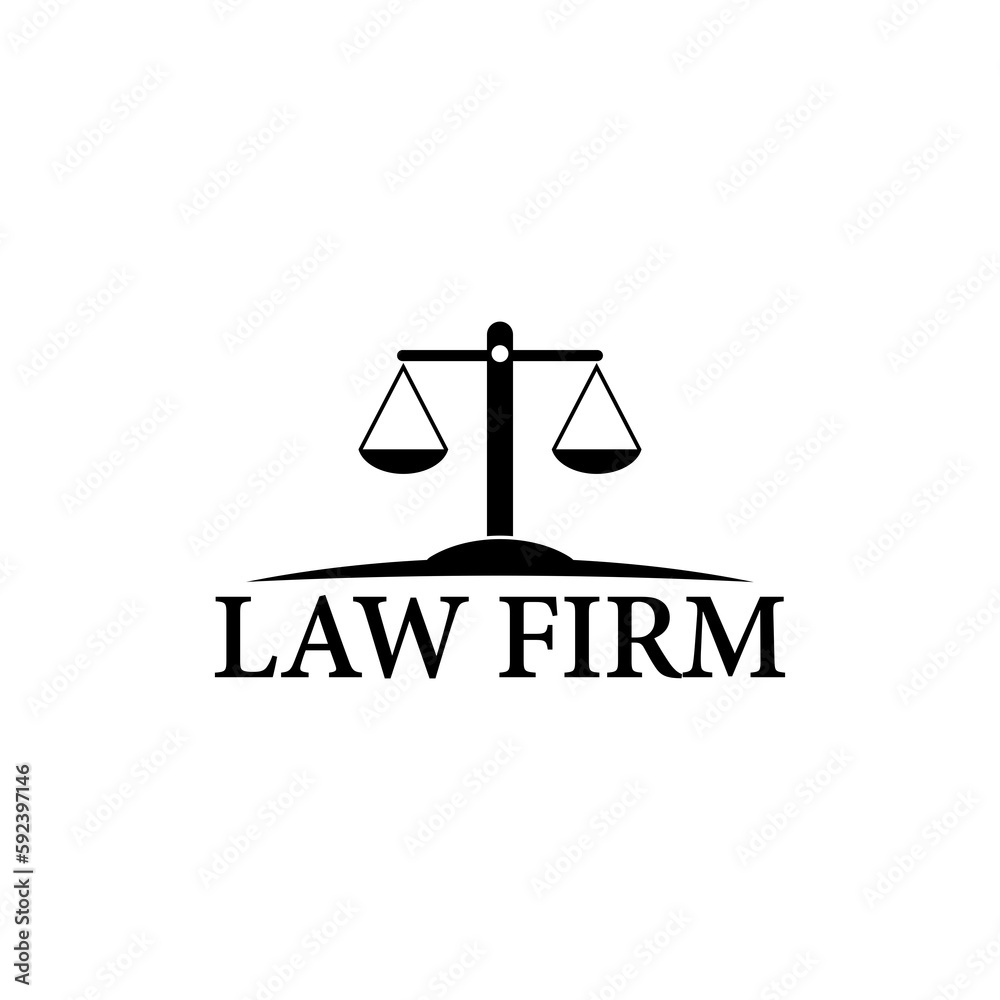Law firm logo design isolated on transparent background Stock ...
