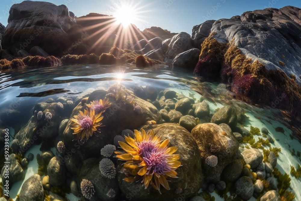 Micronature and Landscape Tidal pools, shallow water, diverse marine ...