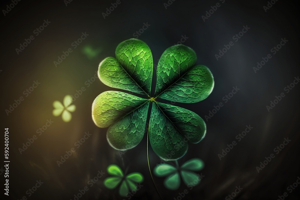 four-leaf clover, luck, winning ticket, Generative AI, superstition ...