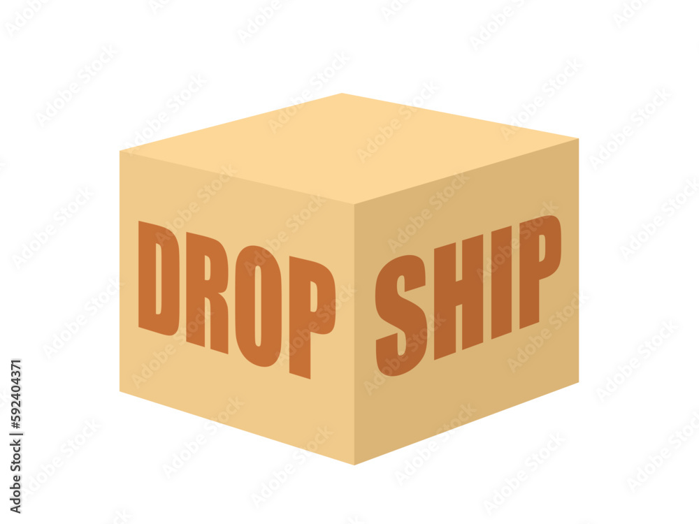 Drop shipping - business model of delivering package and box with good ...