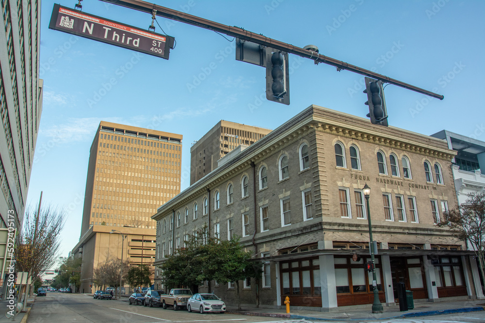 Baton Rouge, USA - December 6, 2022 - Street view of the 19 th century ...