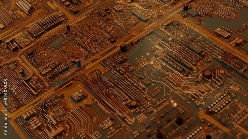 Digital circuits in earthy colors with a techy feel created with ...