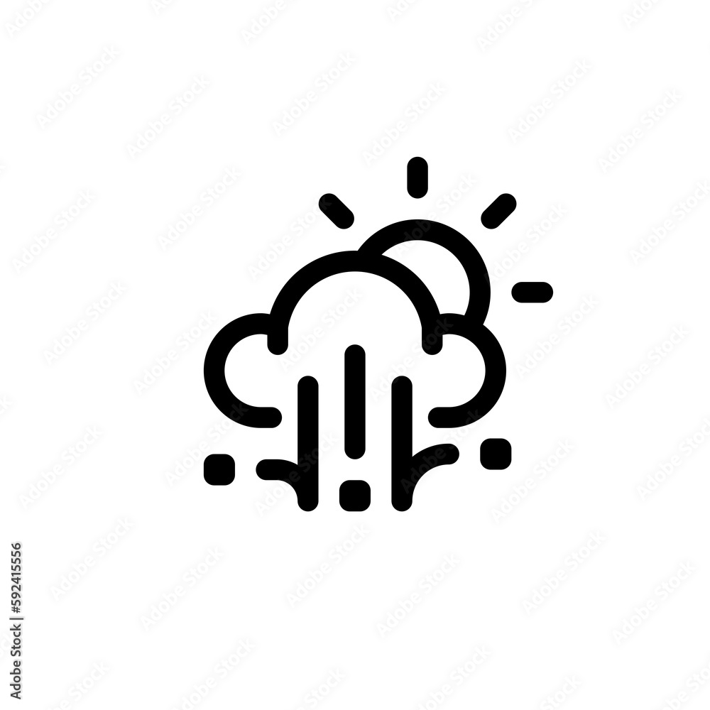 black Weather icon vector. Weather icon. Weather vector icon. Weather ...