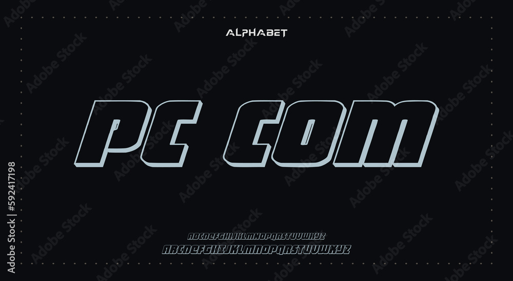 pc com Abstract Fashion Best font alphabet. Minimal modern urban fonts ...