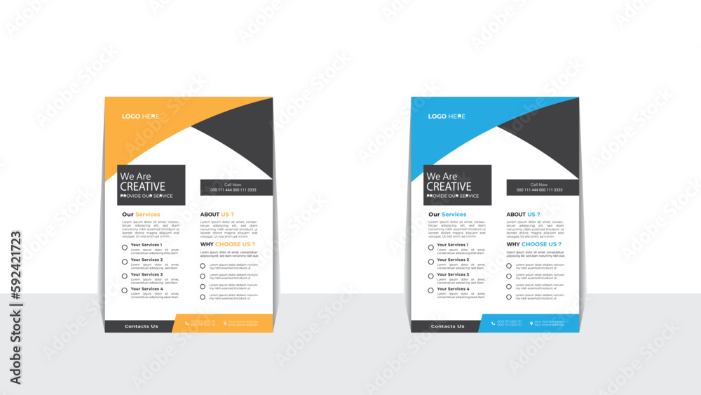 Provide creative corporate business flayer, cover layout, flayer ...