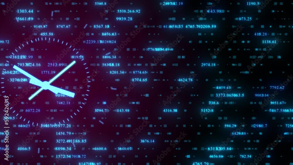 Clock Time Lapse Animation, High Tech Clock Animation, Counting Down ...
